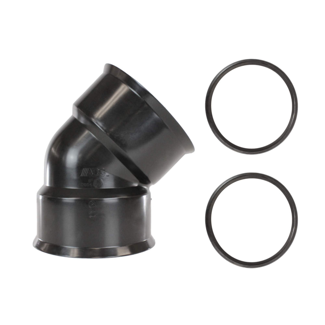ADS Soil-Tight Dual Wall Elbow, 6 in, 45 deg, Cleated Bell Connection ...
