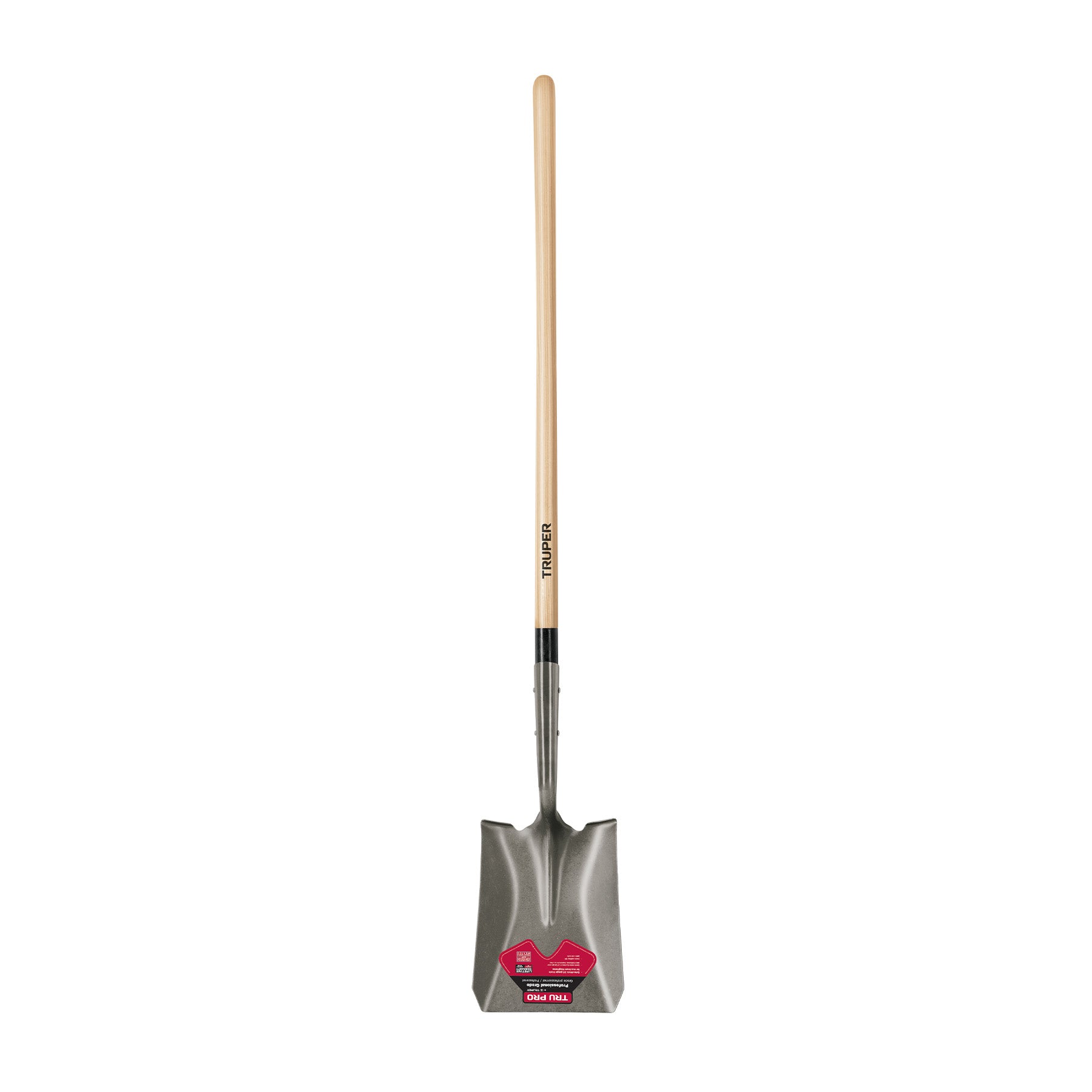 48 in. Square Point Step Shovel, Extended Socket, Wood Handle (TruPro ...